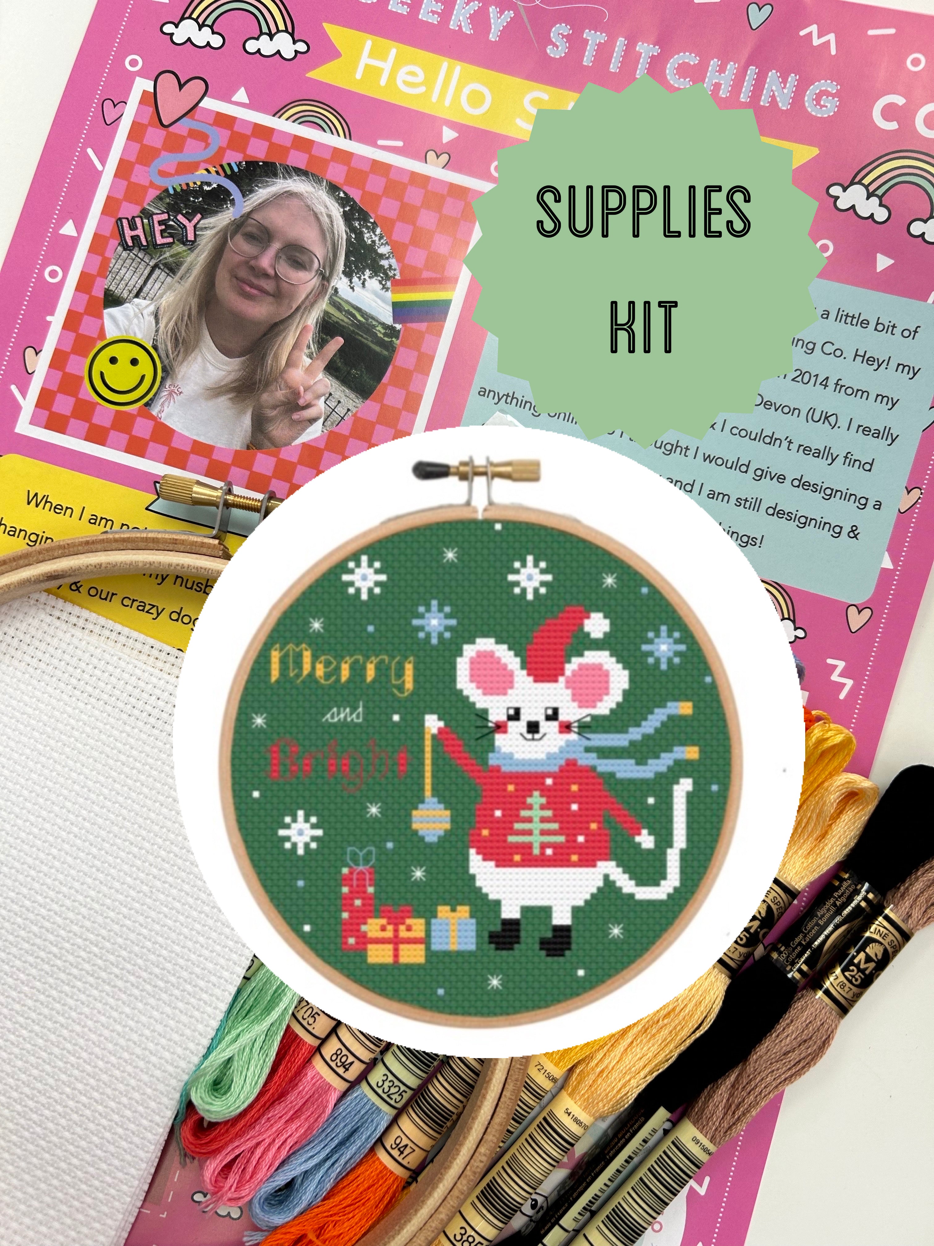 Merry and Bright - *Cross Stitch Kit* – The Geeky Stitching Co