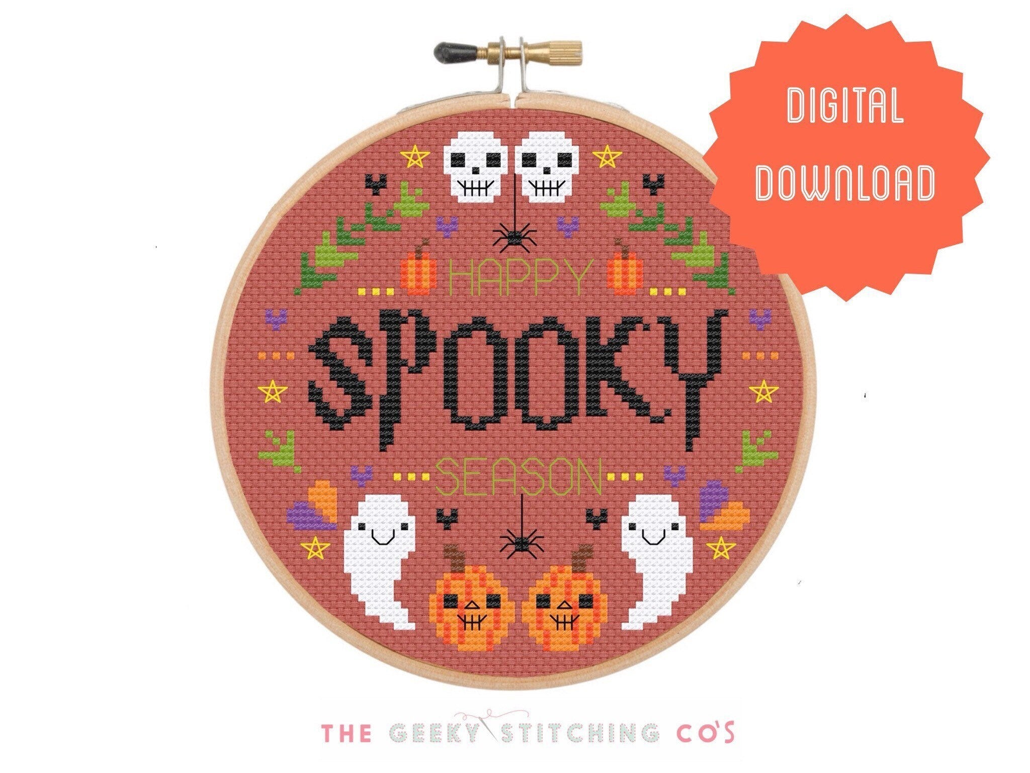 Happy spooky season 'Cross Stitch Pattern' – The Geeky Stitching Co