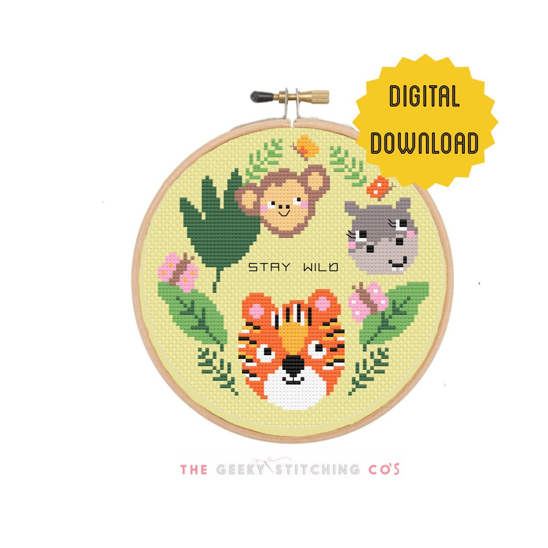 Stay wild 'Cross Stitch Pattern' – The Geeky Stitching Co